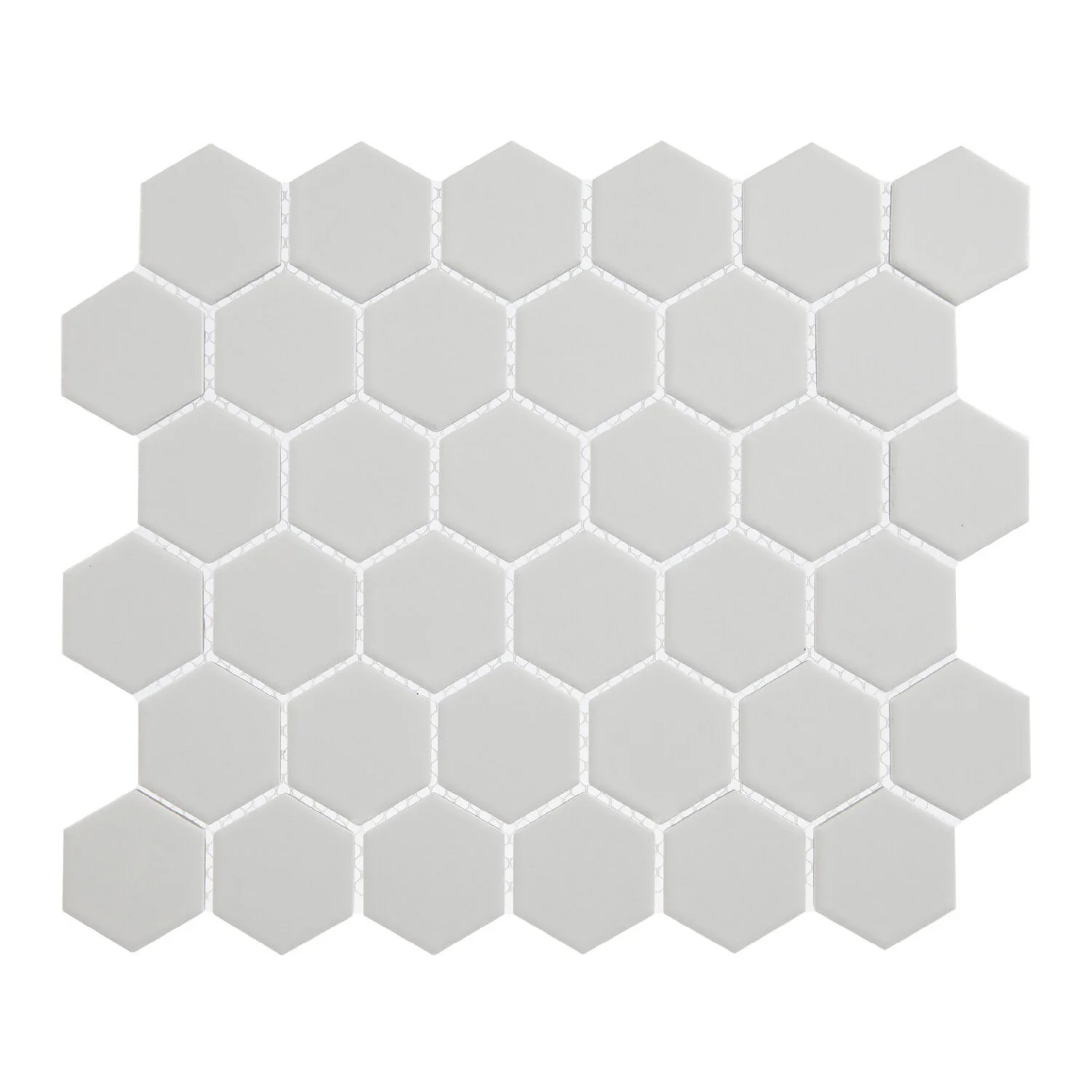White 2″ Hexagon Matte | 11x13 Inches | Carrollton | In Stock